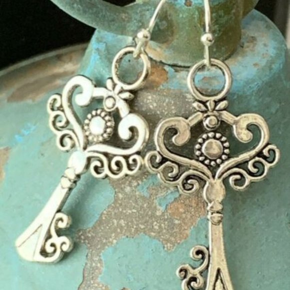 Handmade | Jewelry | Key Earrings | Poshmark